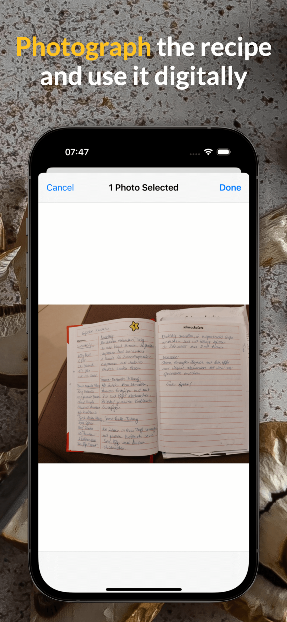 Cookbook App – Manage and save Recipes – Shopping list – meal planner